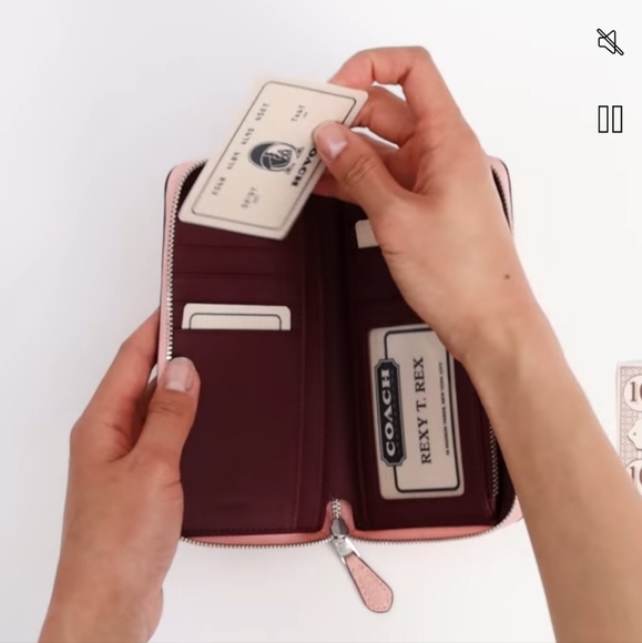 Coach | Bags | Coach Medium Zip Wallet In Signature Canvas With Wild ...